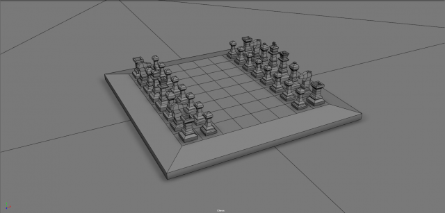 Chess Board Complete six types of different textures Low-poly 3D Model ...