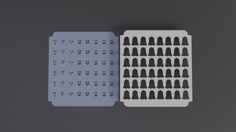 Sprinkle Stencil Ghost Design Digital STL file for 3D printing cookie ...