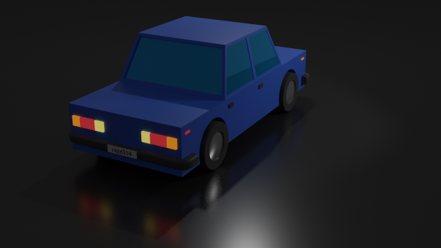 Simple car 3D Model in Old Cars 3DExport