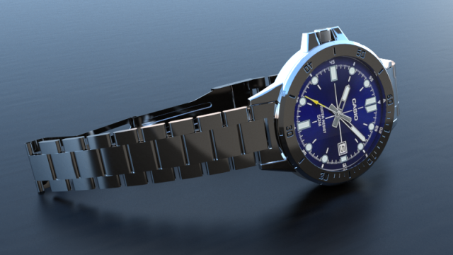Watch Casio 3D Model in Jewellery 3DExport