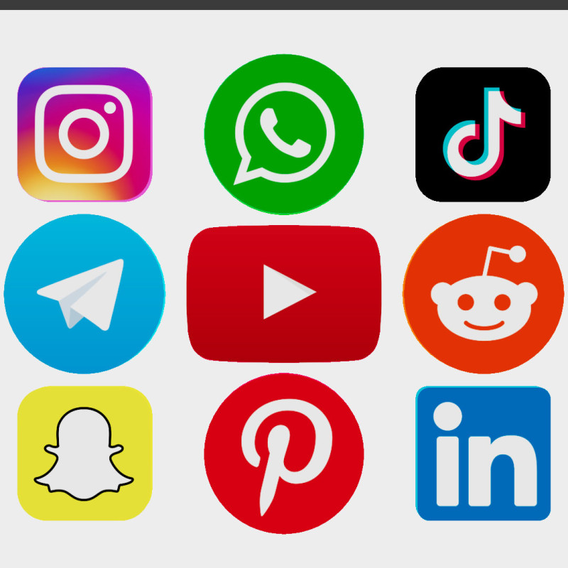 Social Media 3D Logos Asset Version 1 3D Model in Other 3DExport