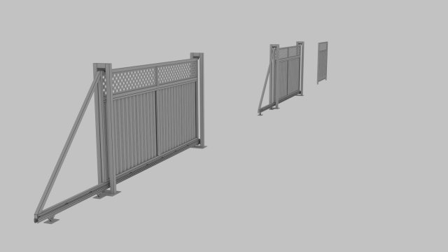 Sliding gates 3D Model in Other 3DExport