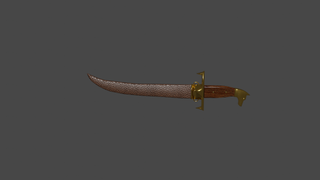 Curvy dagger 3D Model in Melee 3DExport