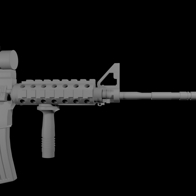M4A1 assault rifle weapon 3D Model in Combat 3DExport
