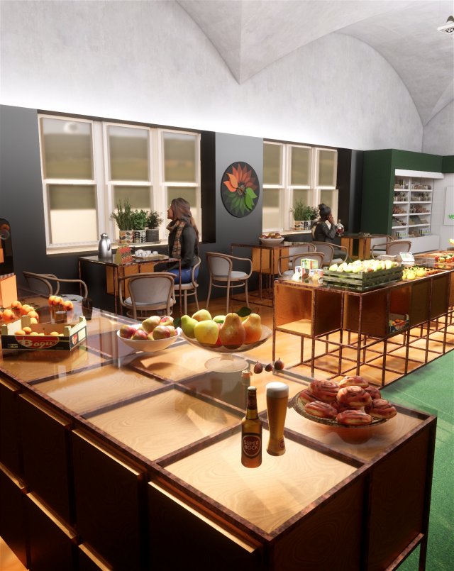 FOOD MARKET Gratis Modelo 3D in Espacios de Almacén 3DExport