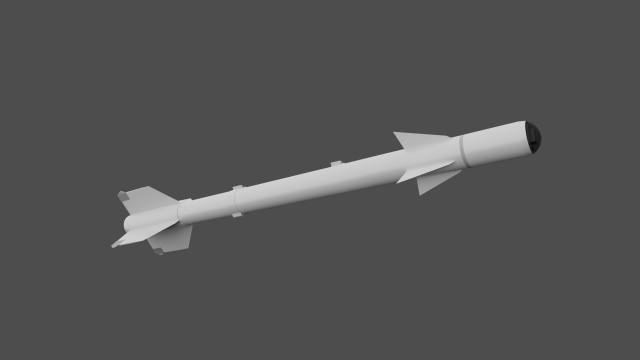 Aim-9B Sidewinder missile Low-Poly 3D Model in Other 3DExport