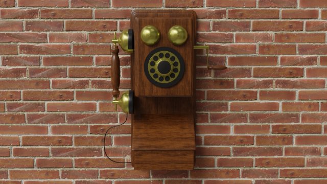 Wooden Antique Phone Low-Poly Model Low-poly Modèle 3D in Téléphone et ...
