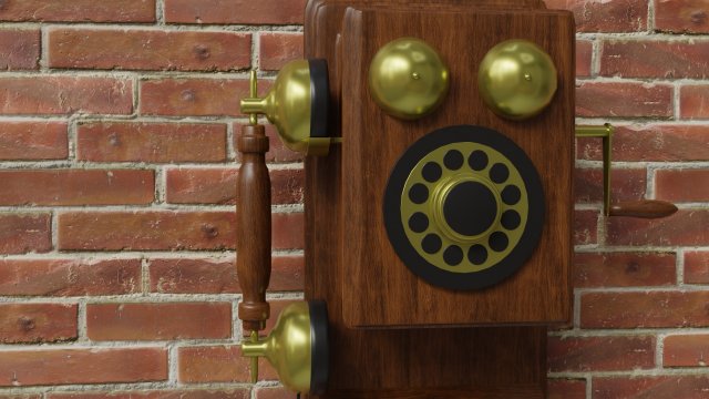 Wooden Antique Phone Low-Poly Model Low-poly Modèle 3D in Téléphone et ...