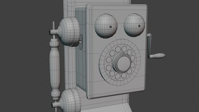 Wooden Antique Phone Low-Poly Model Low-poly Modèle 3D in Téléphone et ...