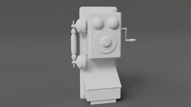 Wooden Antique Phone Low-Poly Model Low-poly Modèle 3D in Téléphone et ...