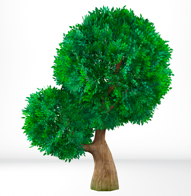 Stylized trees 3D Model in Tree 3DExport