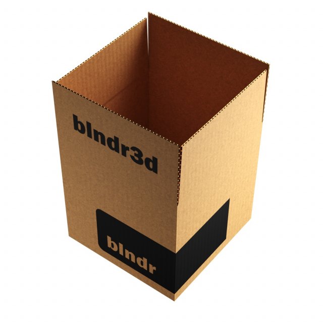 Cardboard Box 3D Model in Other 3DExport