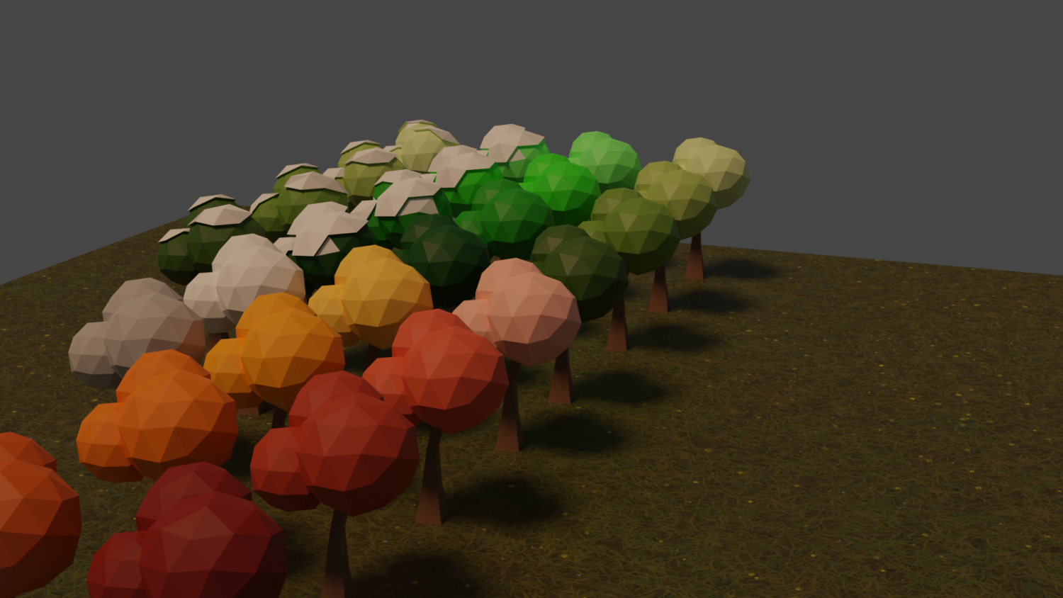 Low Poly Tree Asset 3D Models in Landscapes 3DExport