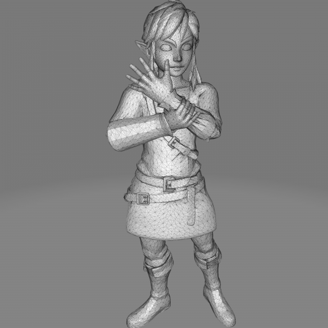 Link botw 3D Print Model in Man 3DExport