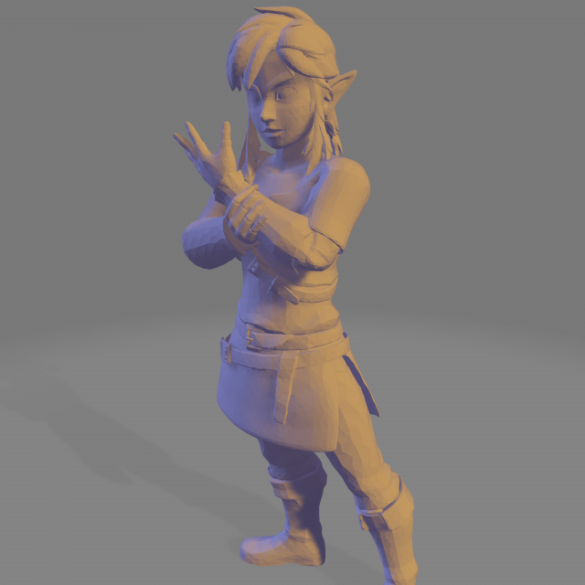 Link botw 3D Print Model in Man 3DExport