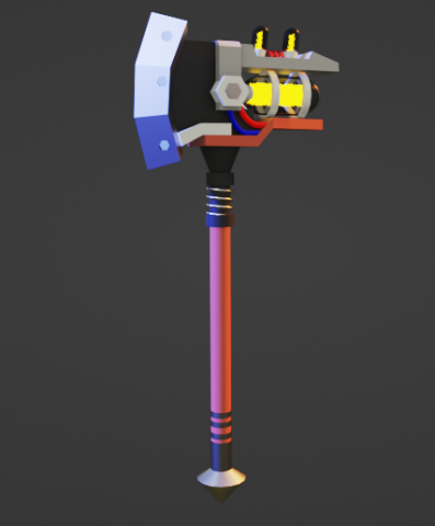 Game Axe 3D Model in Unmanned 3DExport