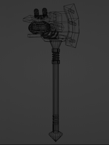 Game Axe 3D Model in Unmanned 3DExport