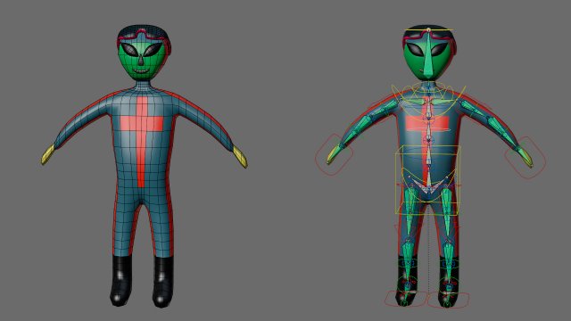 Cartoon characters-3 aliens 3D Model in Alien 3DExport