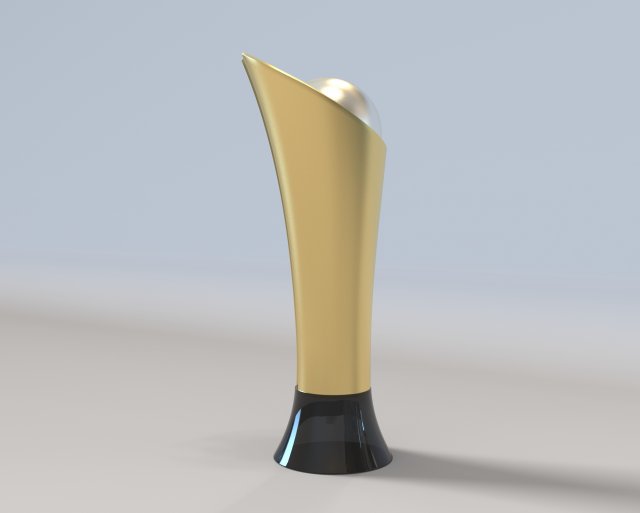 Gold color Trophy - with Black color base 3D Model in Other 3DExport
