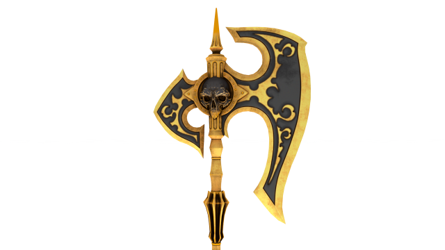 Skull axe game ready low-poly 3D Model in Heavy Weapon 3DExport