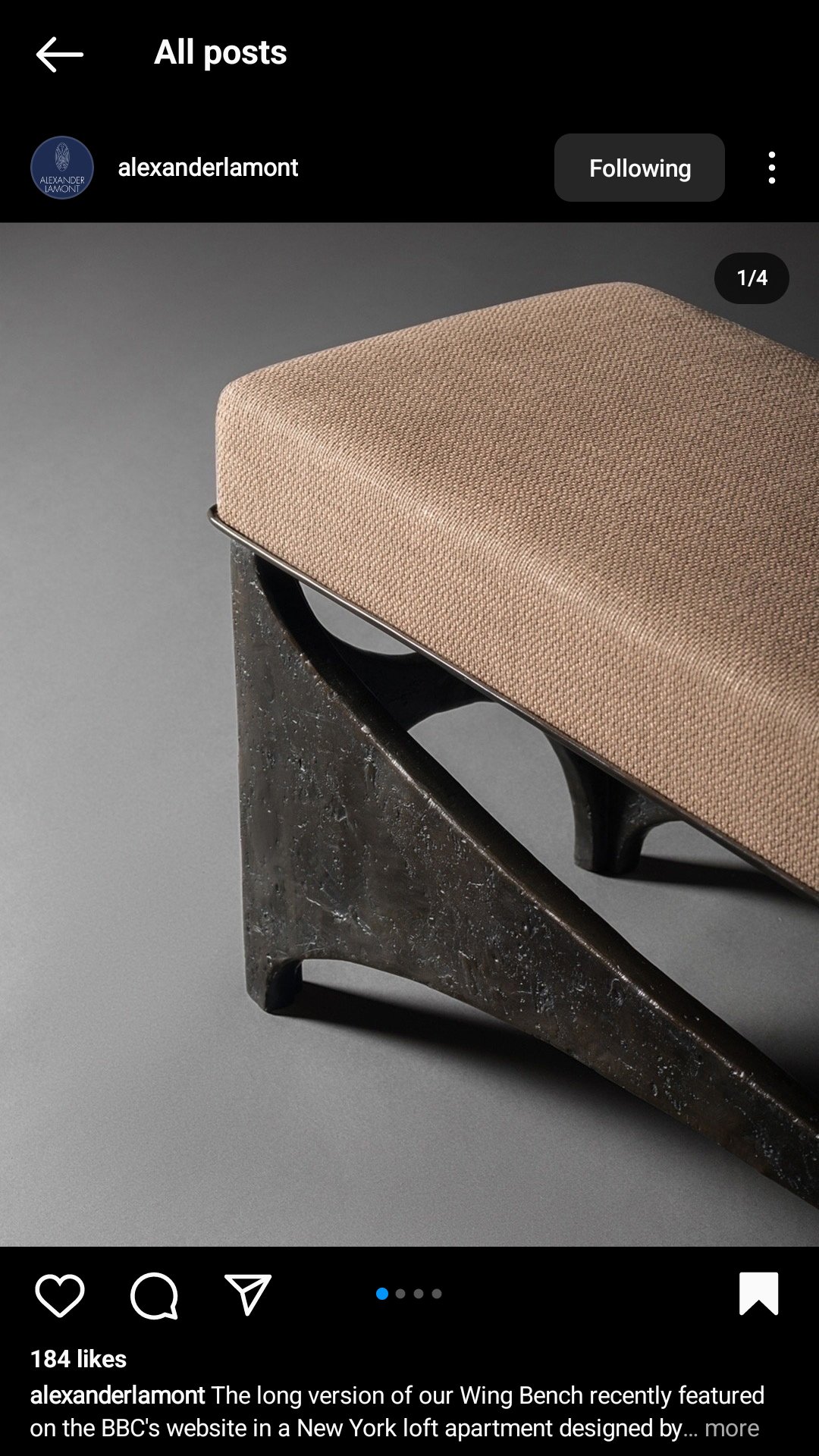 Wing bench BY Alexander Lamont 3D Models in Bench 3DExport