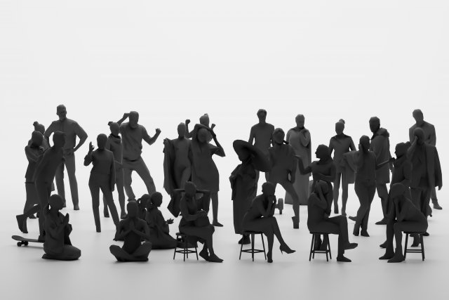 Low Poly People Pack - 30 3D Model in Other 3DExport
