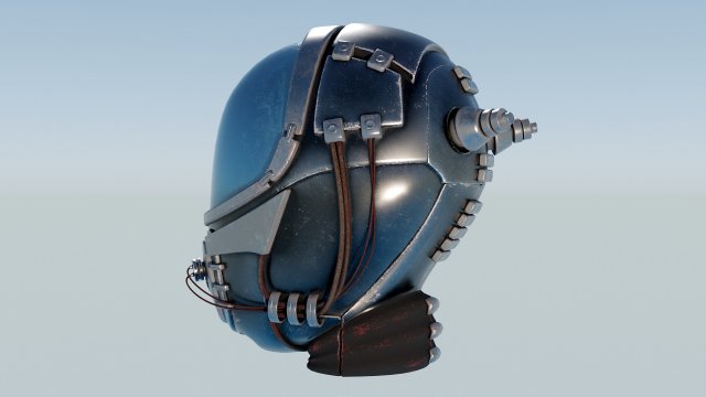 Helmet - Space Mask T2 3D Model in Fantasy 3DExport