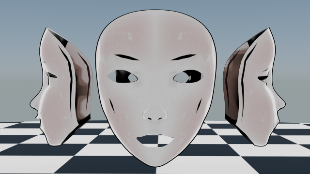 Full-Face Masks 3D Model in Clothing 3DExport