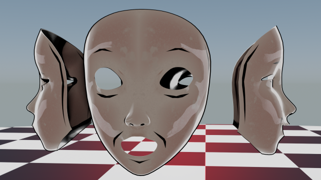 Full-Face Masks 3D Model in Clothing 3DExport