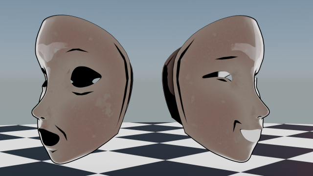 Full-Face Masks 3D Model in Clothing 3DExport