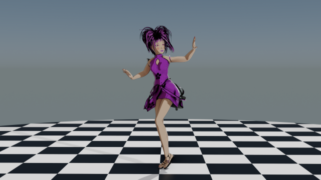 Dancing Girl in Kimono Free 3D Model in Woman 3DExport