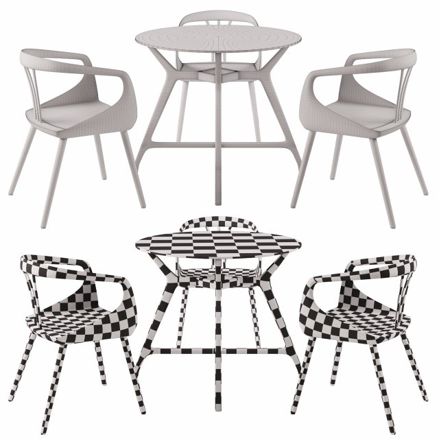 ZIVA DINING 3D Model in Table 3DExport