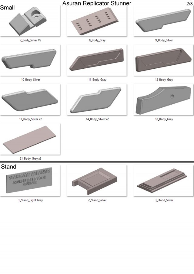 Asuran Replicator Stunner - Stargate - Printable - STL files 3D Print ...