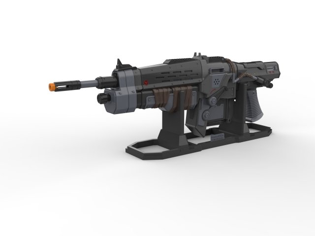 Retro Lancer - Gears of War - Printable - STL files 3D Print Model in ...