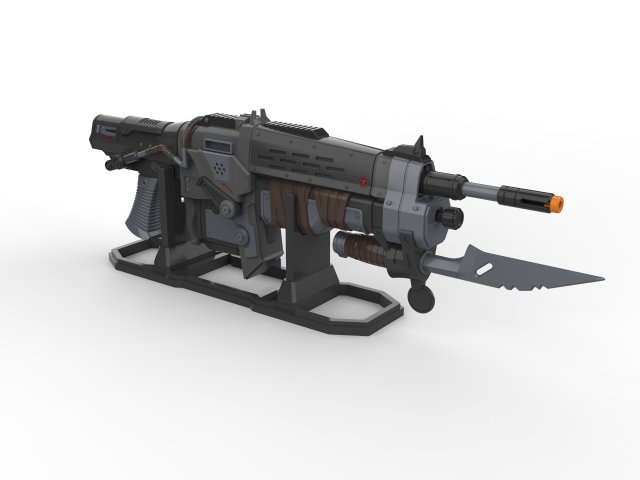 Retro Lancer - Gears of War - Printable - STL files 3D Print Model in ...