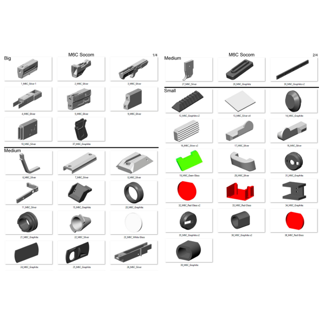 M6C Socom - Halo - Printable - STL files 3D Print Model in Toys 3DExport