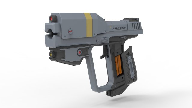 M6G Magnum - Halo - Printable - STL files 3D Print Model in Toys 3DExport
