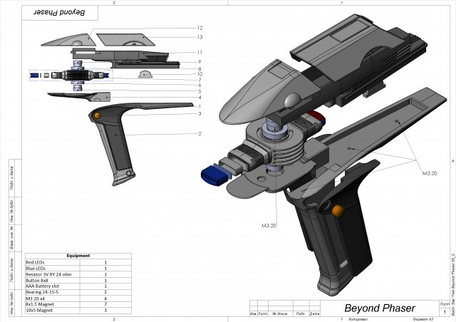Beyond Phaser - Star Trek - Printable - STL files 3D Print Model in ...