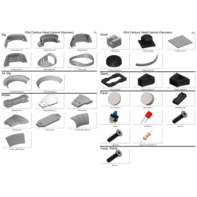 Hand Cannon 33rd Century - Star Trek - Printable - STL files 3D Print ...