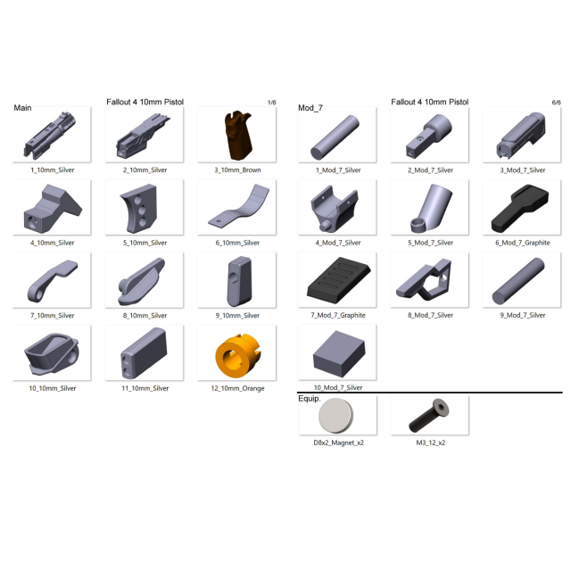 10mm Pistol - Fallout 4 - Printable - STL files 3D Print Model in Toys ...