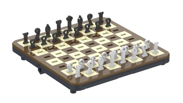 Easy Print Chess Board - Simple Portable Chess Board - Printable - STL ...