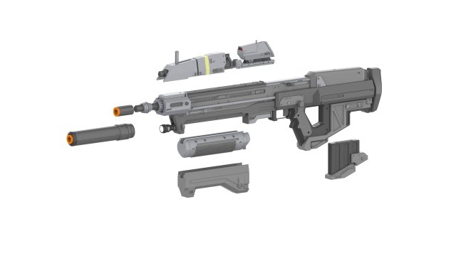 MA37 Assault Rifle - Halo - Printable - STL OBJ CAD bundle - Commercial ...