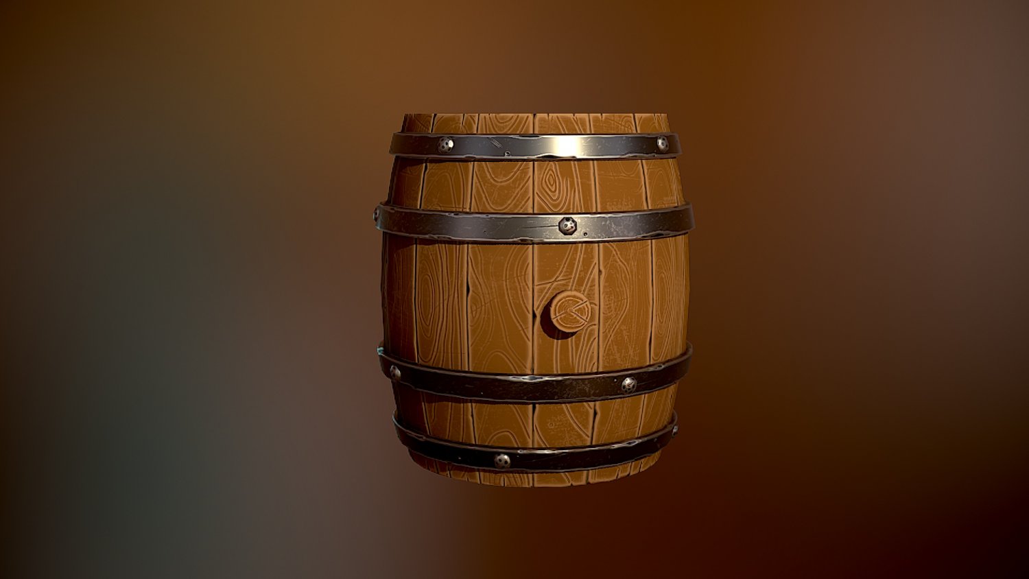 Styled wooden barrel Modelo 3D in Varios 3DExport