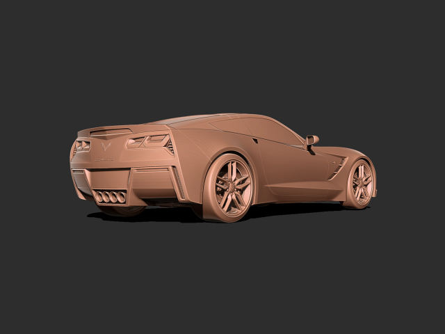 Chevrolet Corvette C7 3d Print model 3D Print Model in Toys 3DExport