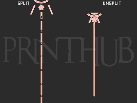 Genshin Impact - Yae Miko Gohei 魔杖 3D 打印模型 3D 打印模型 in 雕塑 620053 | 3DExport