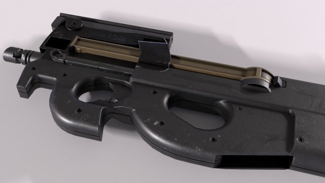 P90 3D Model in Submachine Guns 3DExport