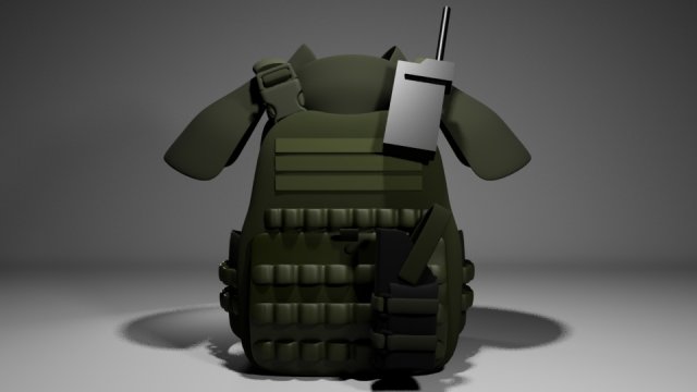 Military Vest 3D Model in Combat 3DExport