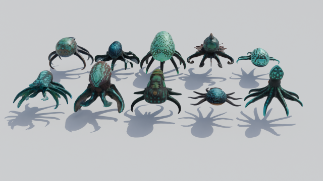 BioLume OctoPack Deep Sea Delights 3D Model in Squid 3DExport