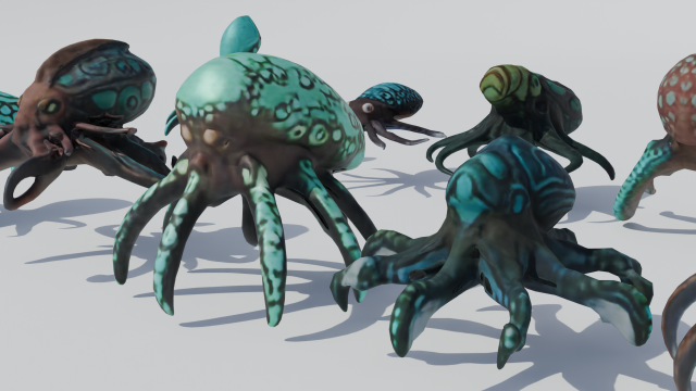 BioLume OctoPack Deep Sea Delights 3D Model in Squid 3DExport