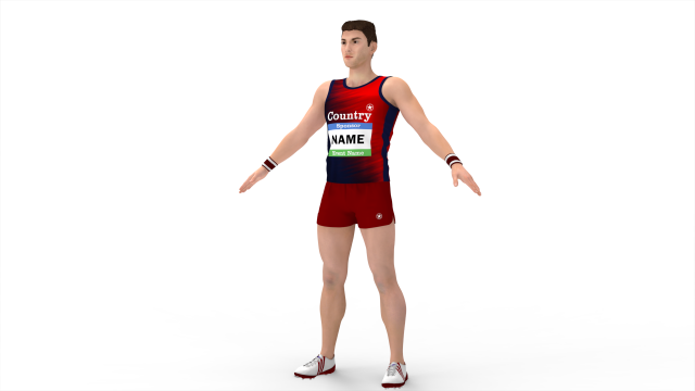 Athlete Runner 3D Model in Man 3DExport